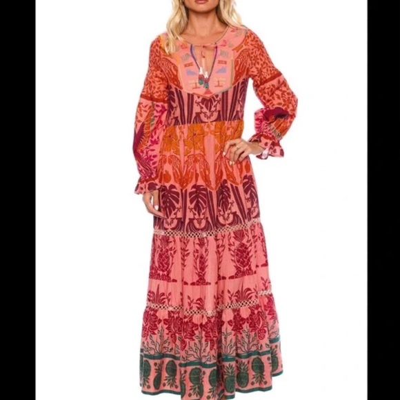FARM Rio | Dresses | Farm Rio Ainika Print Macaws Maxi Dress | Poshmark